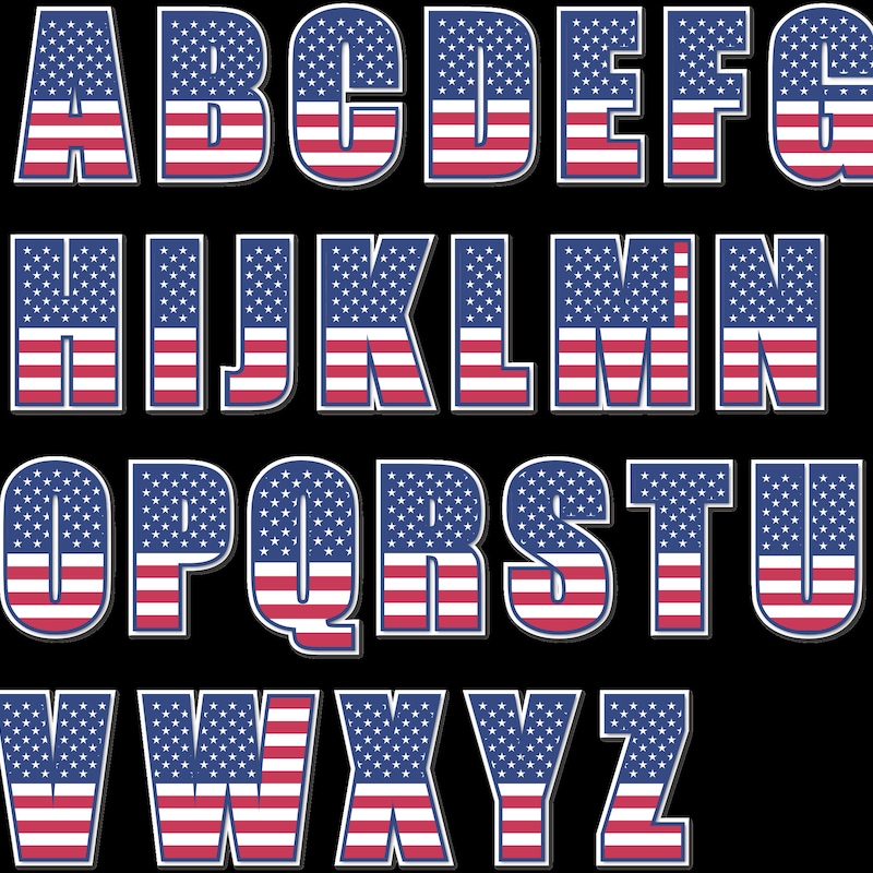 Patriotic Letters - Etsy