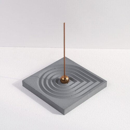 Concrete Incense Holder Ridge Loop Meditation Zen - Etsy