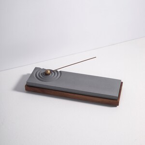 Walnut Incense Holder Base - Ridge Base | Yoga Meditation Zen | Incense ...