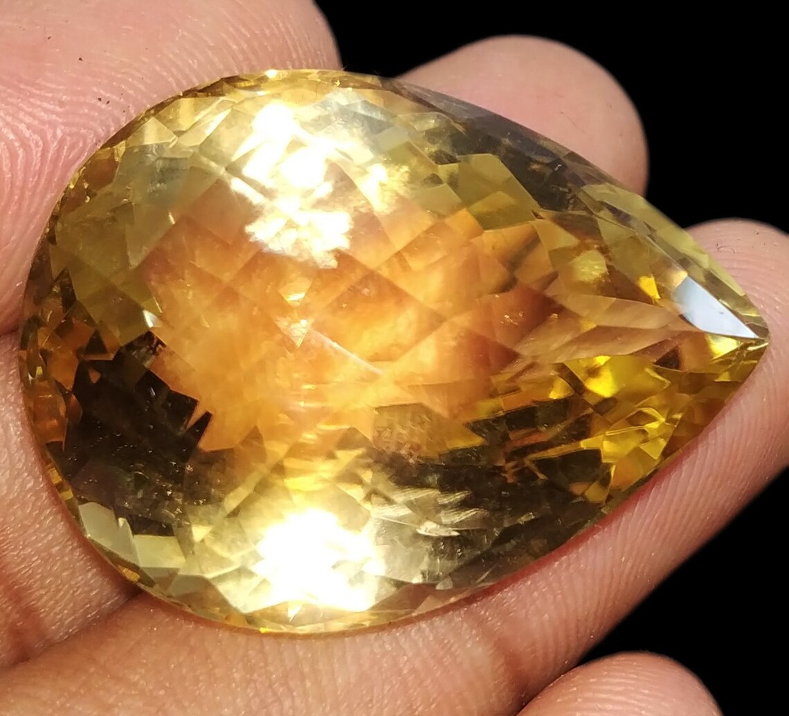 100 % Natural Citrine Pear Shape Loose Gemstone 69.85 Cts - Etsy