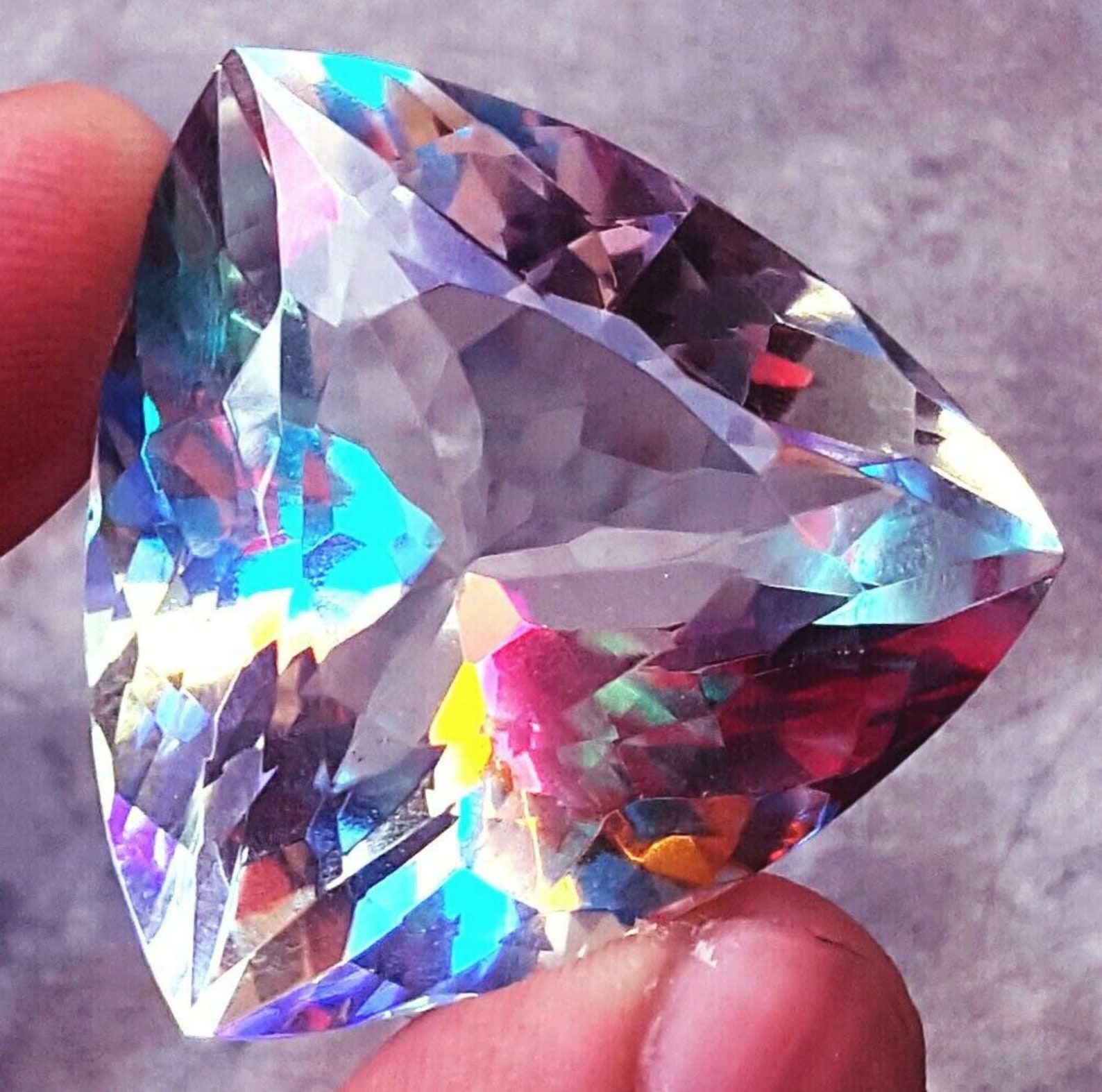 Mystic Quartz Cube Loose Gemstone Certified 60 to 70 Ct Free - Etsy UK