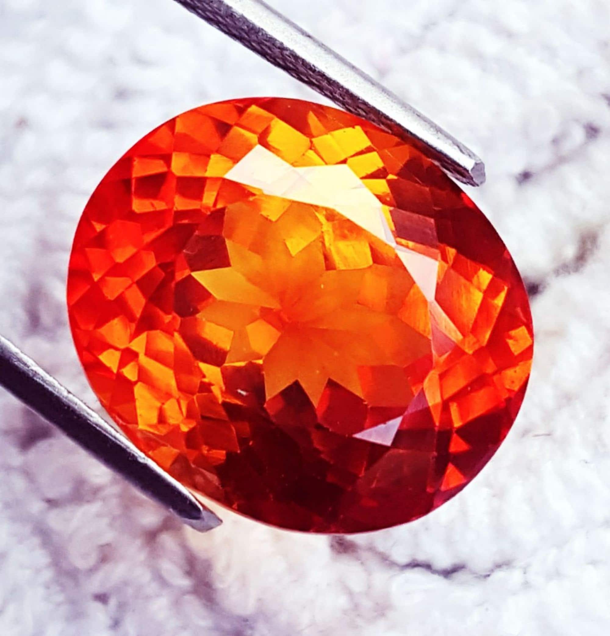 Natural Orange Sapphire Big Size Certified Loose Gemstone | Etsy