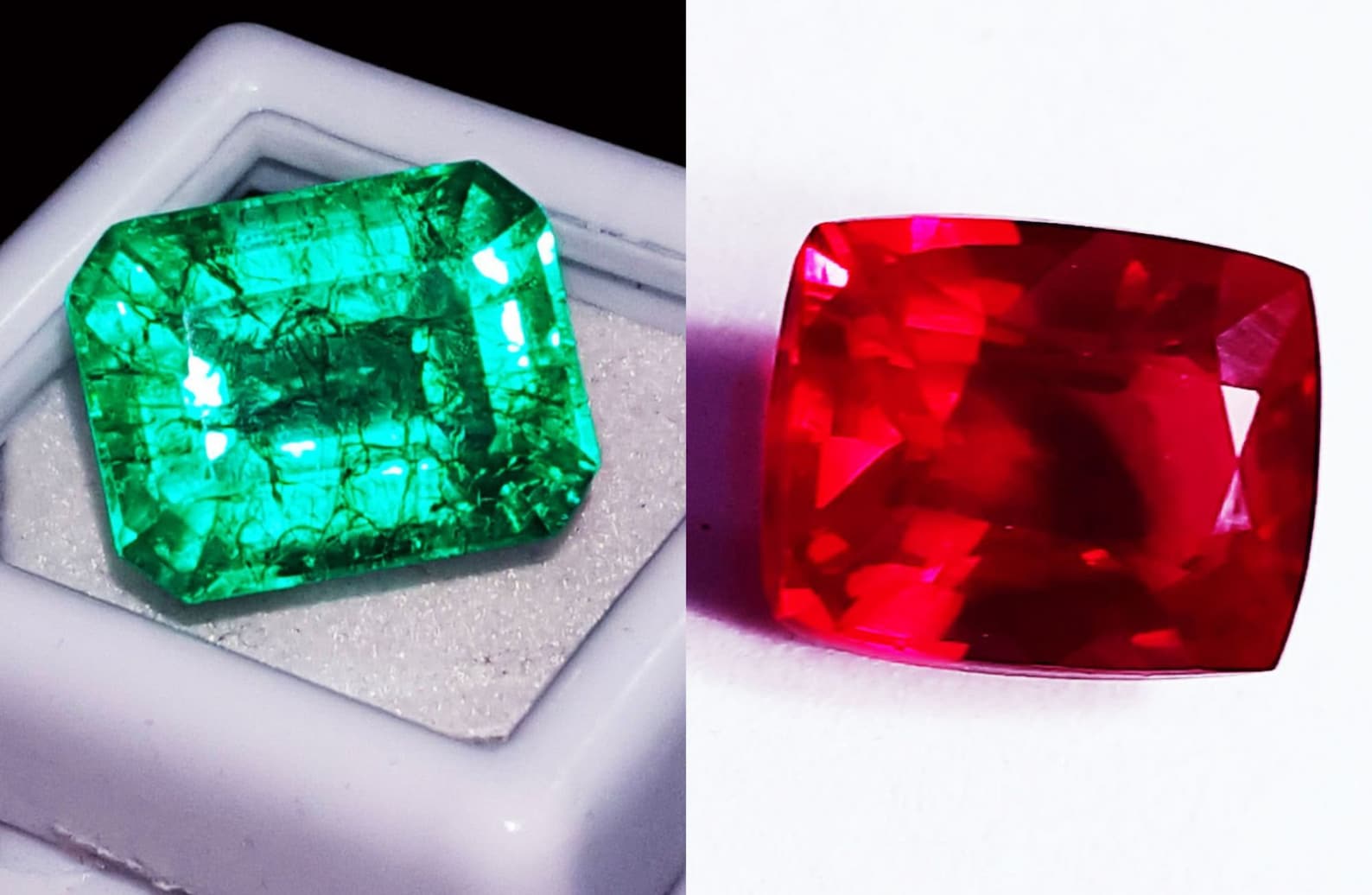 Wonderful Natural Emeralds & Ruby 8 to 10 Cts Pair Loose - Etsy