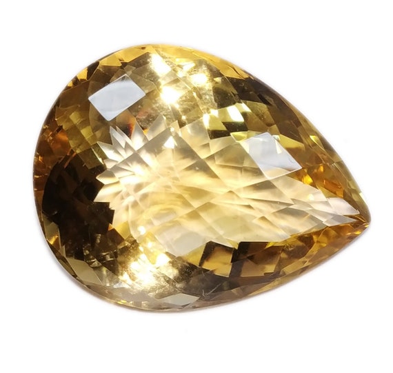 100 % Natural Citrine Pear Shape Loose Gemstone 69.85 Cts | Etsy
