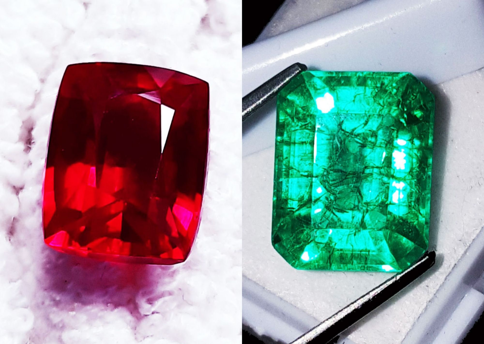 Wonderful Natural Emeralds & Ruby 8 to 10 Cts Pair Loose - Etsy