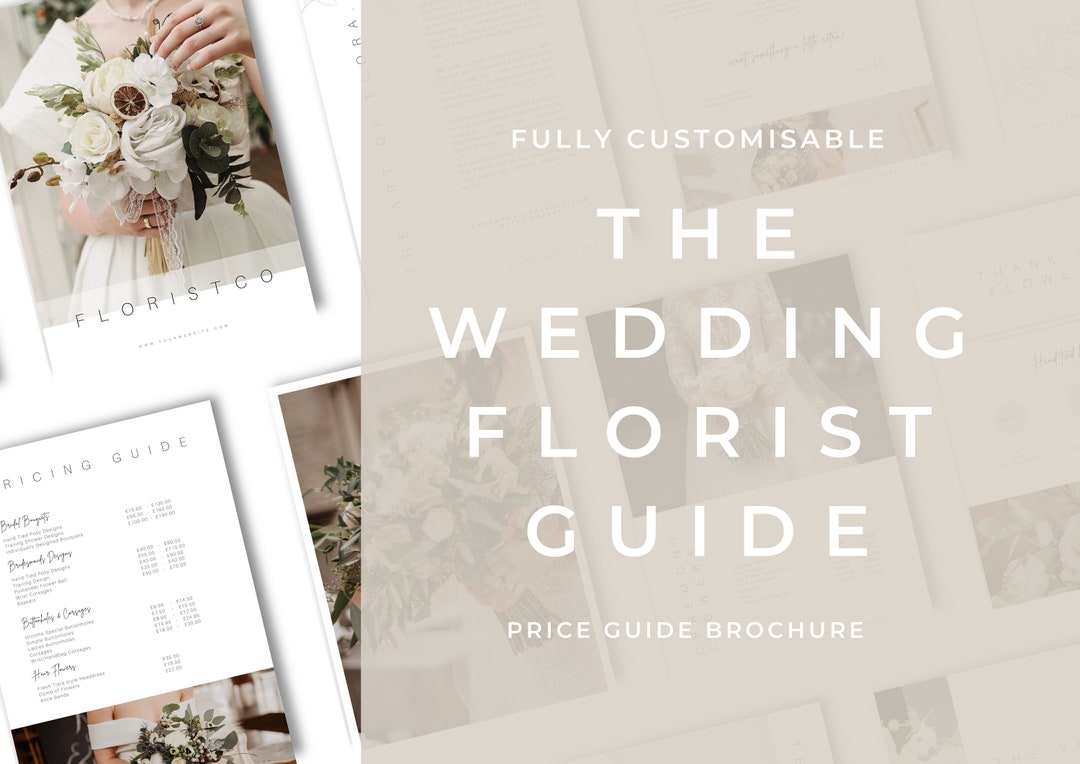 Wedding Florist Pricing Brochure – Editable Pricing Brochure for ...