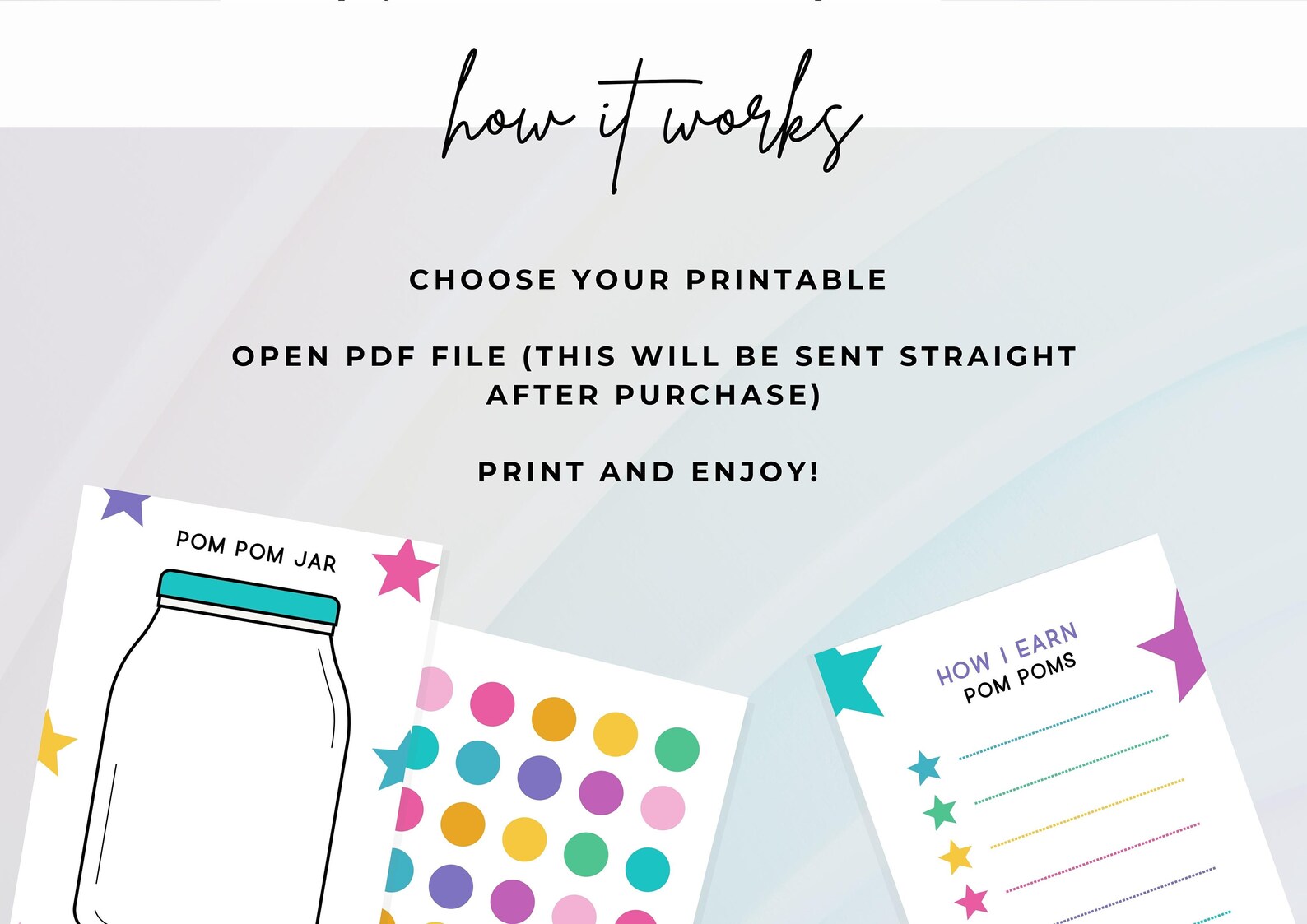 Kids Reward Pom Pom Jar Printable Cute Reward Printable - Etsy UK