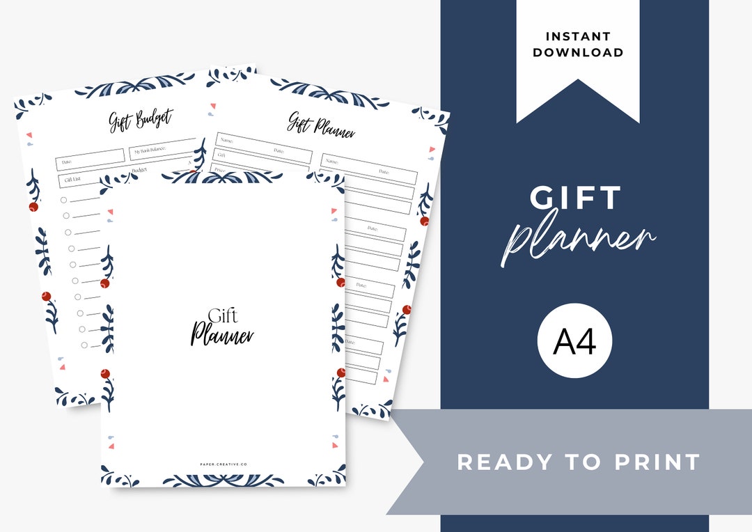 Gift Planner Printable, Gift Budgeting, Gift Tracker, Gift List ...