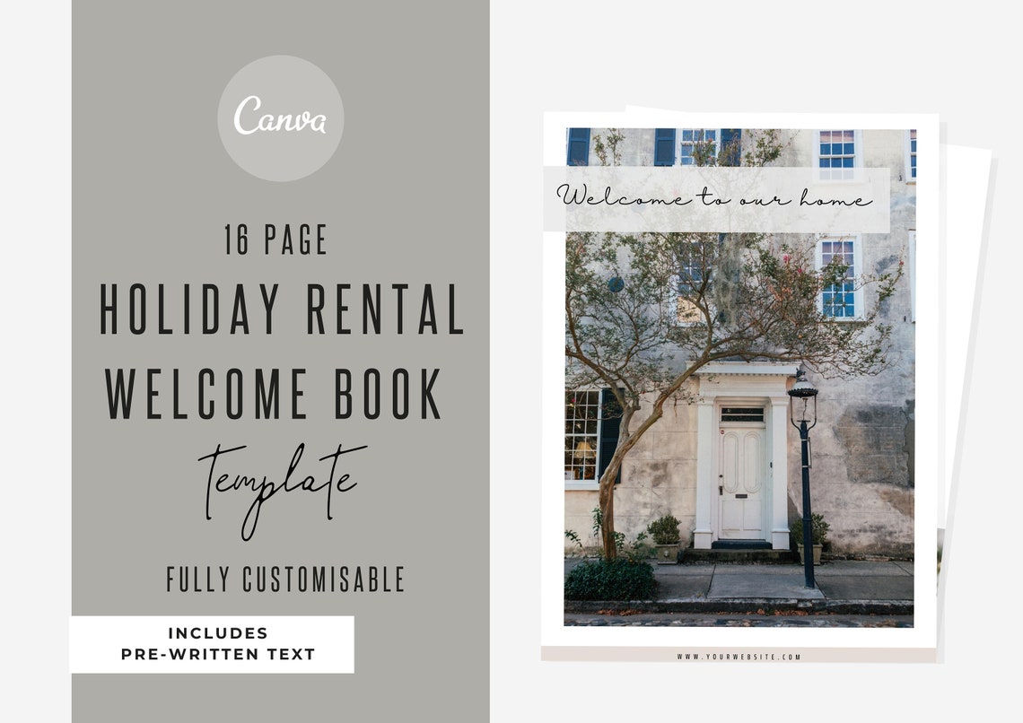 EDITABLE AIRBNB Welcome Book Template Pre-written Text Easy - Etsy
