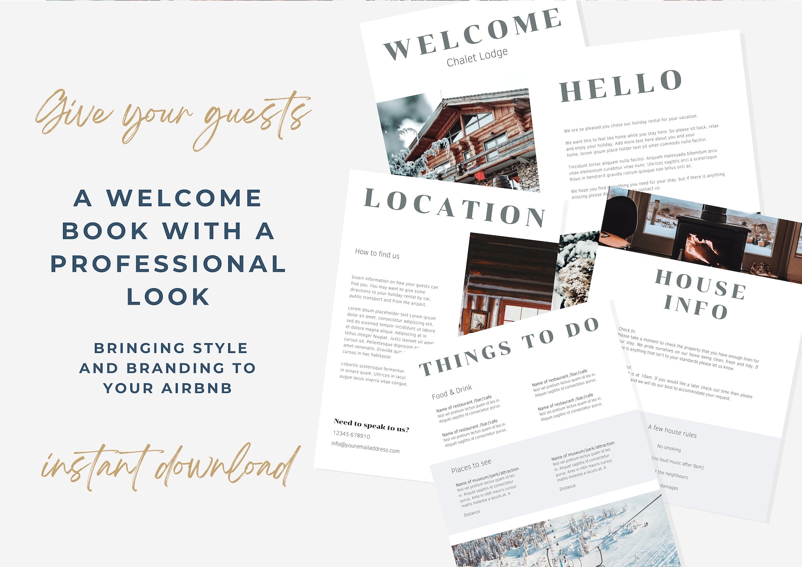 Welcome Guest Book Template Canva Template Airbnb Host | Etsy