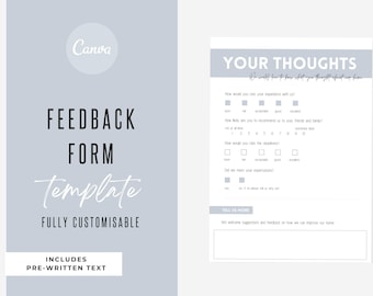 Feedback Form Guest Canva Template Airbnb Host VRBO | Etsy