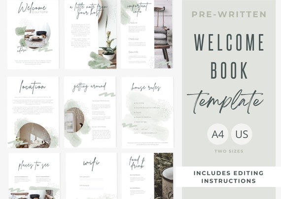 Welcome Book Template Canva Template Airbnb Host Guide | Etsy UK