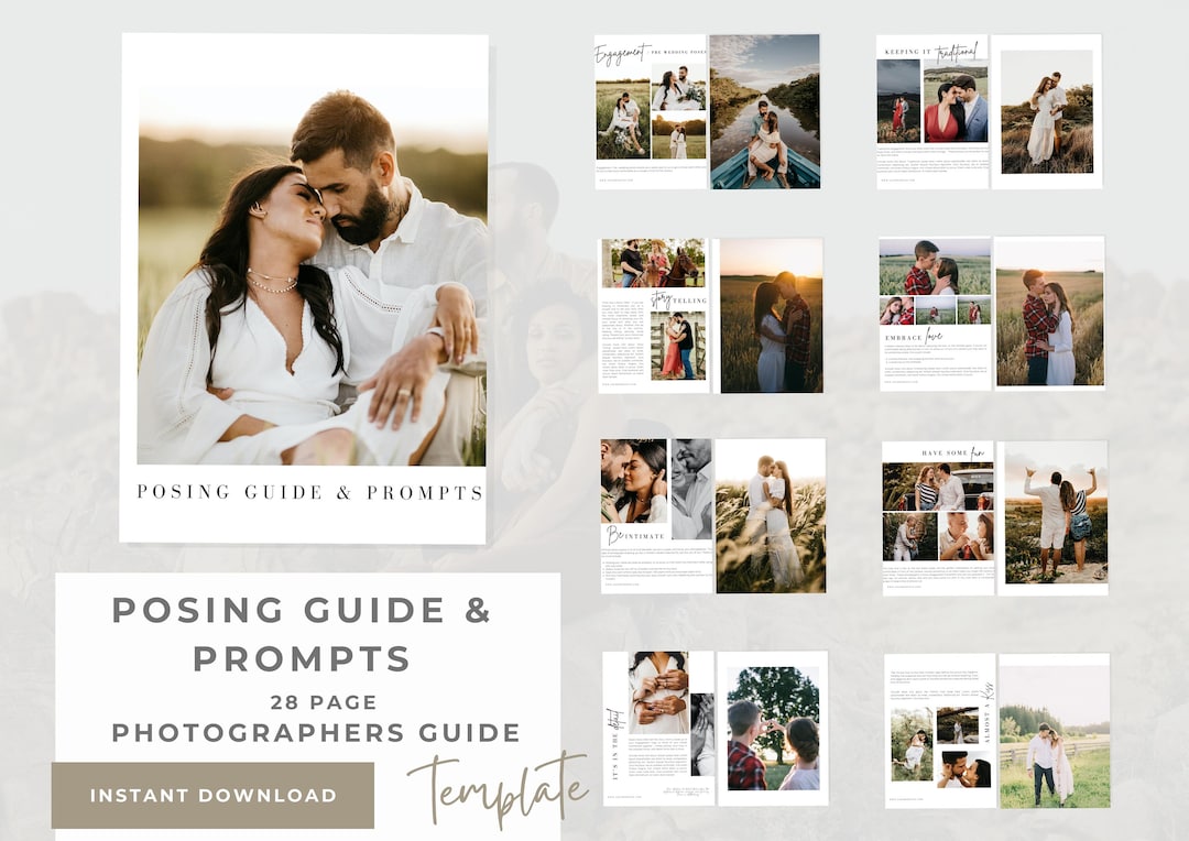 Photography Posing Guide Template: Customizable Brochure (digital ...