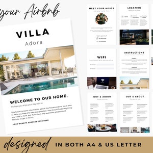 Welcome Guest Book Template Canva Template Airbnb Host | Etsy