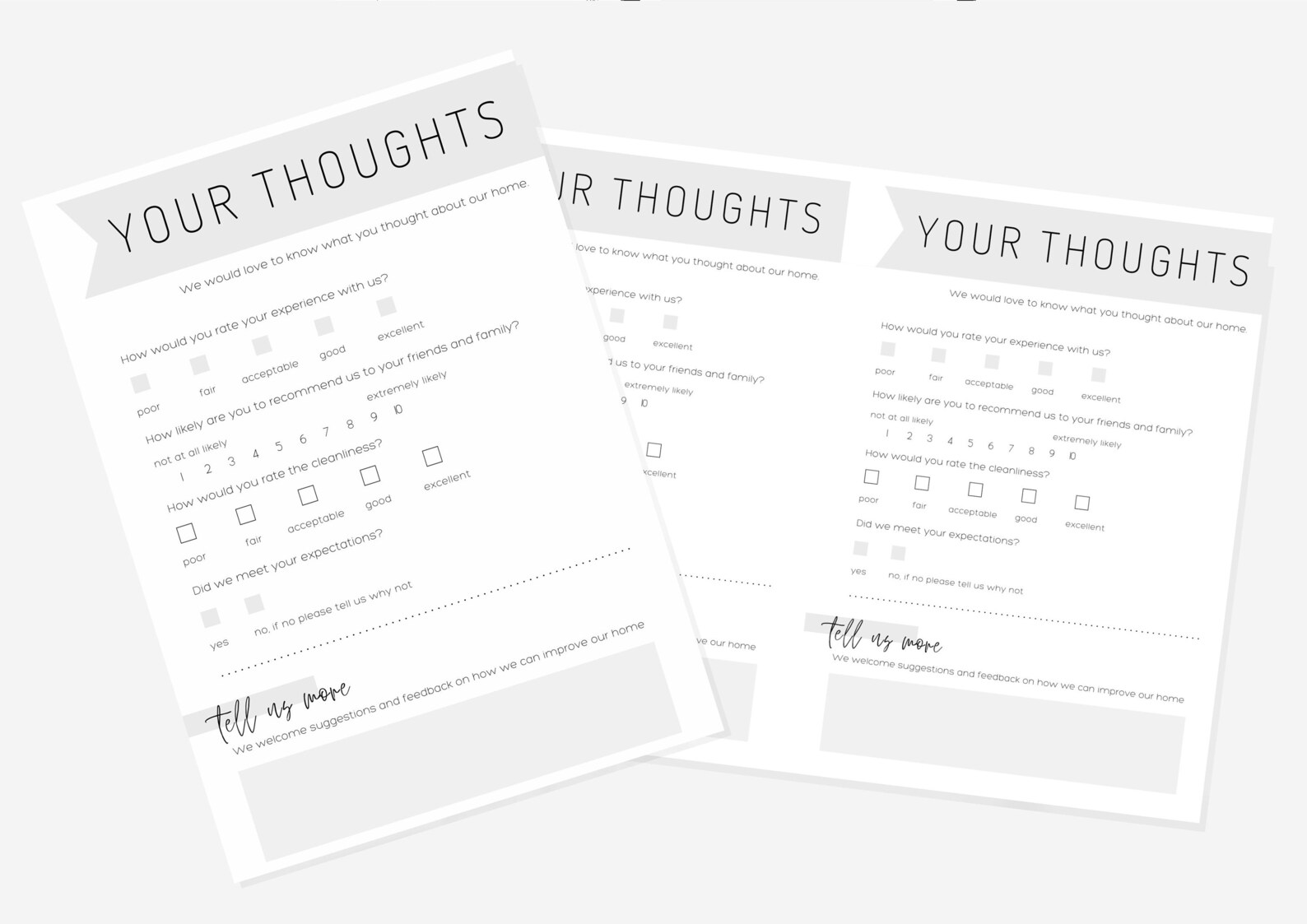 Feedback Form Guest Canva Template Airbnb Host VRBO | Etsy