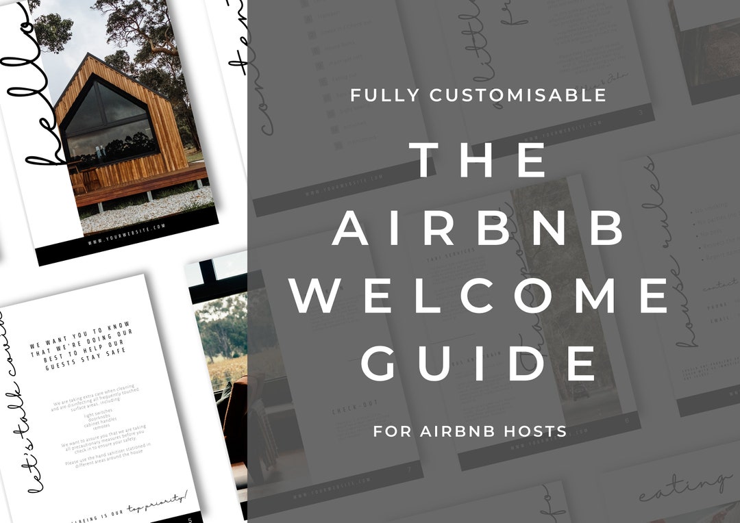 Editable Airbnb Welcome Book Template: Woodland Barn (digital Download ...