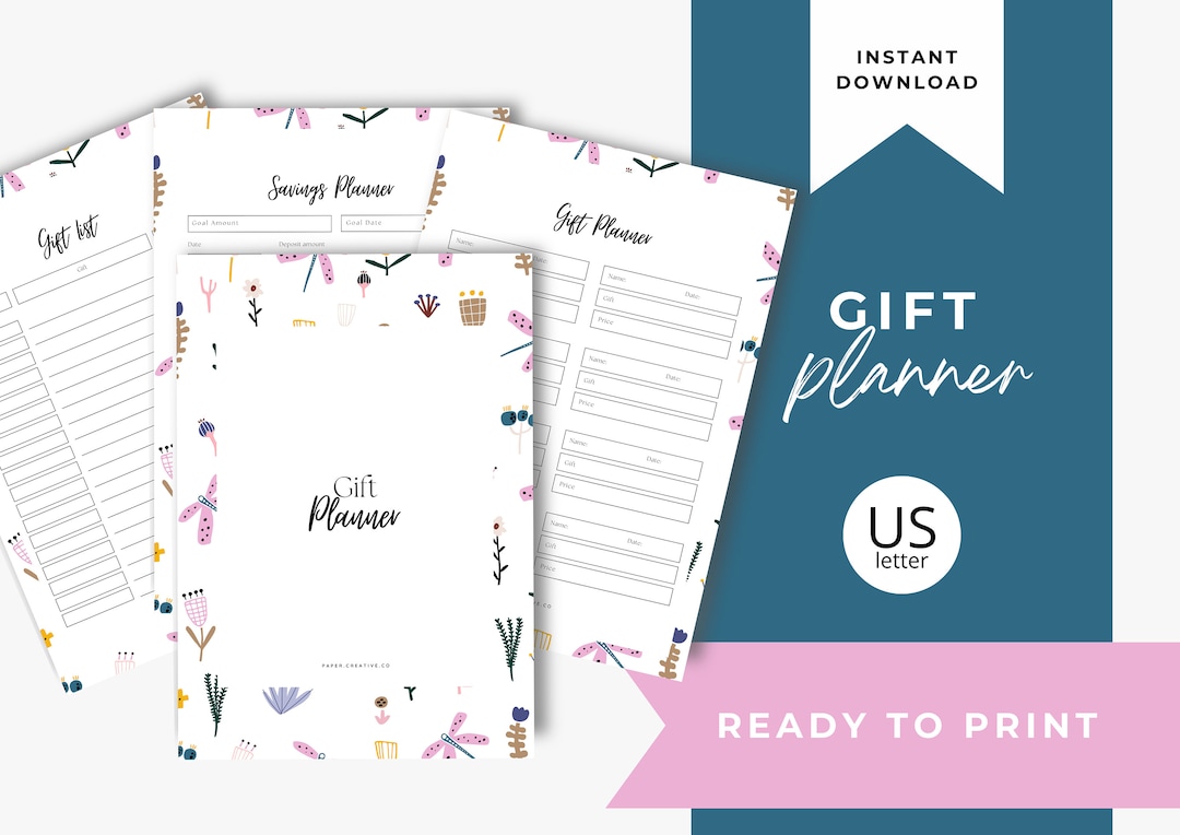 Gift Planner Printable Gift Budgeting Gift Tracker Gift - Etsy