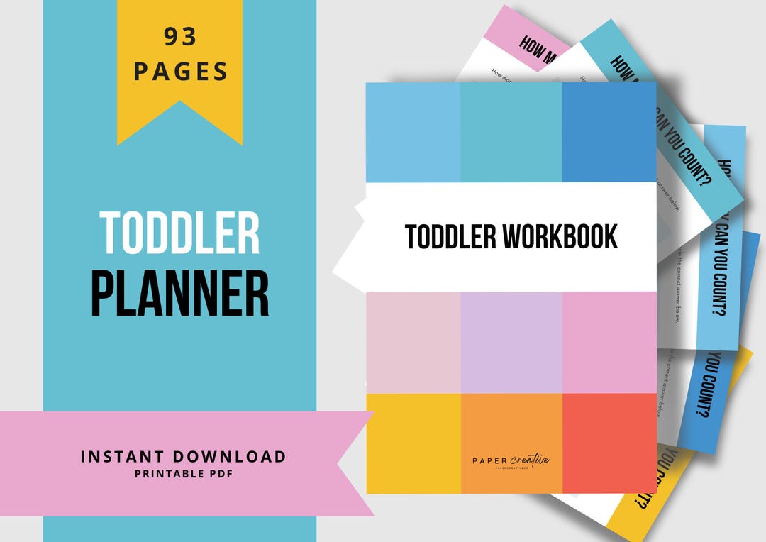 Toddler Learning Workbook | Printable Activities for Shapes, Colours ...