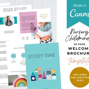 Nursery Prospectus Template | Daycare / Childminder Welcome Brochure ...