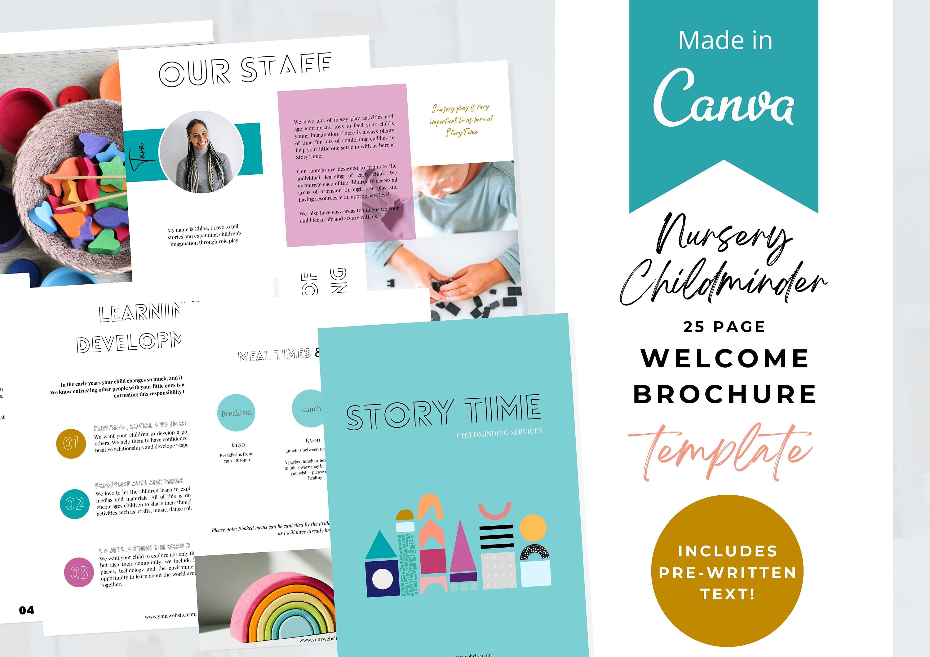Childminder Welcome Guide Nursery Brochure Template - Etsy