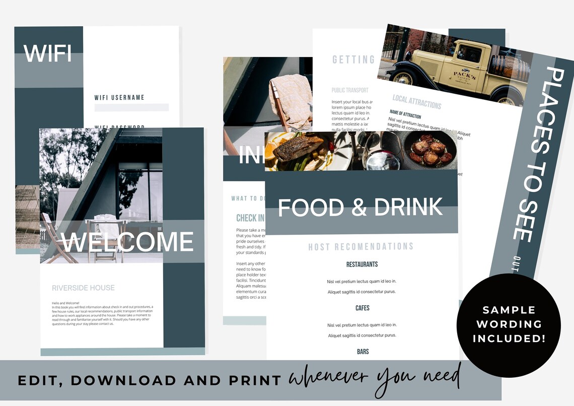 Welcome Book Template Canva Template Airbnb Host Guide - Etsy