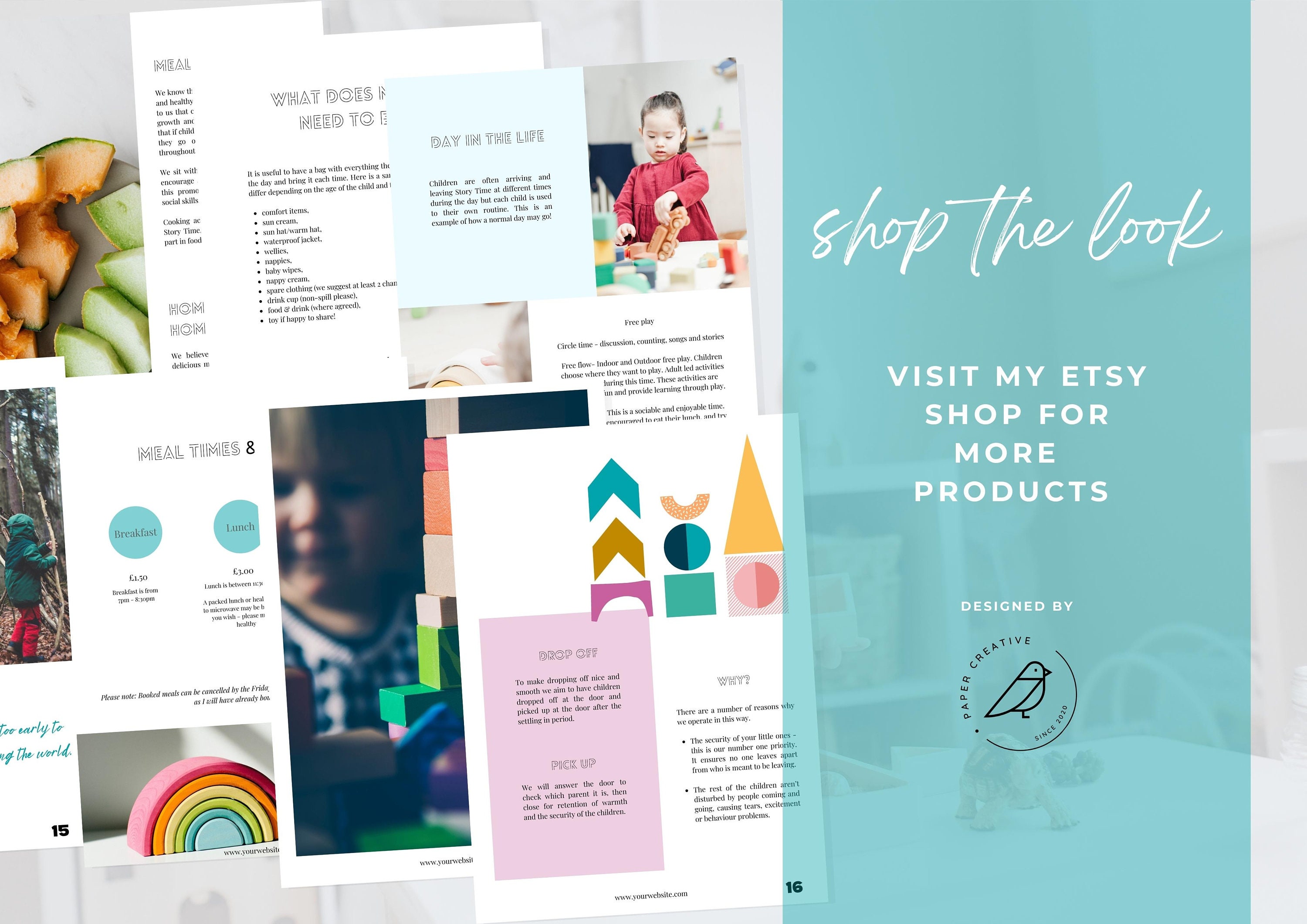 Nursery Prospectus Template | Daycare / Childminder Welcome Brochure ...
