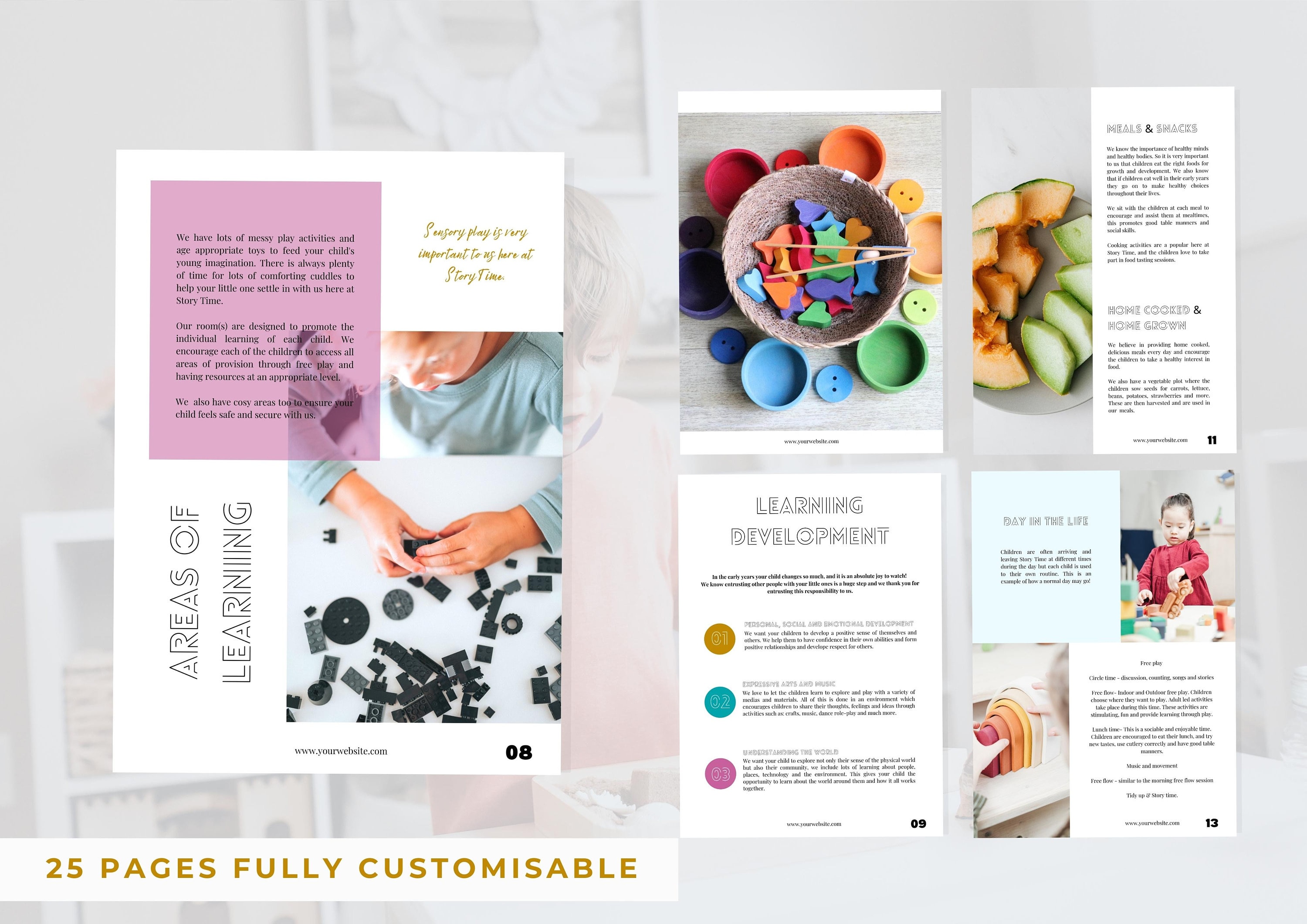 Nursery Prospectus Template | Daycare / Childminder Welcome Brochure ...