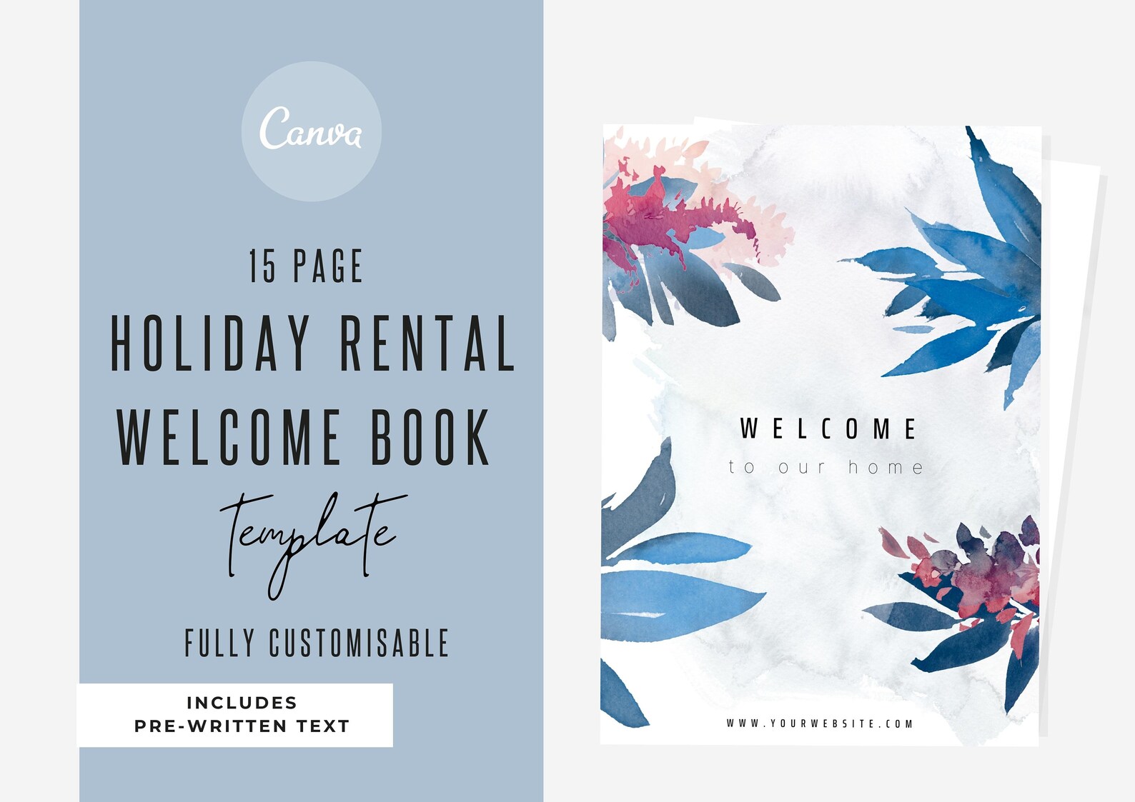 Welcome Book Template Canva Template Airbnb Host Guide - Etsy