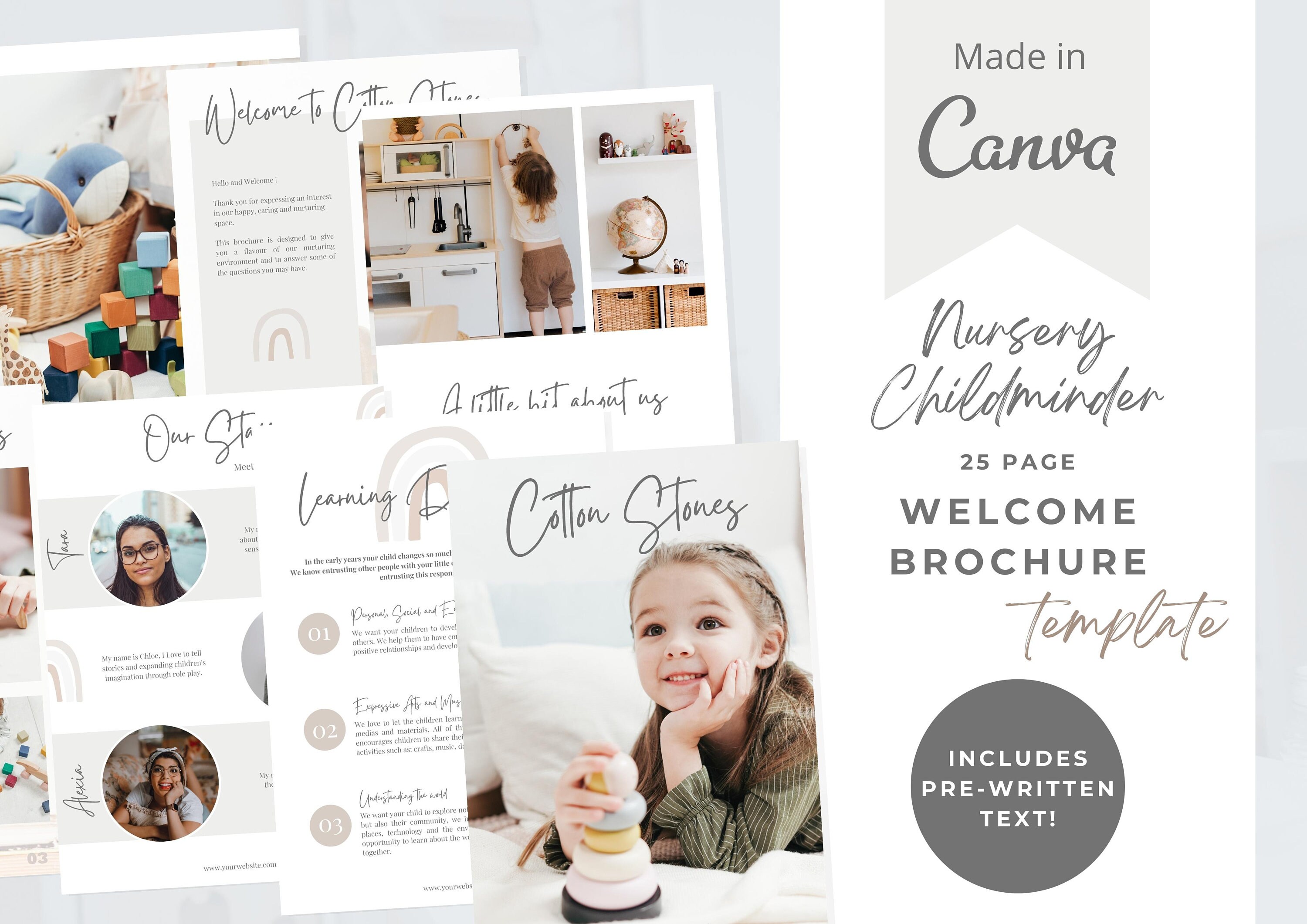 Childminder Welcome Guide Nursery Brochure Childminder Templates ...