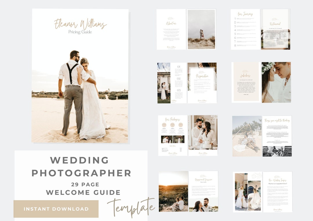 Customisable Wedding Photography Template|photography Pricing Template ...