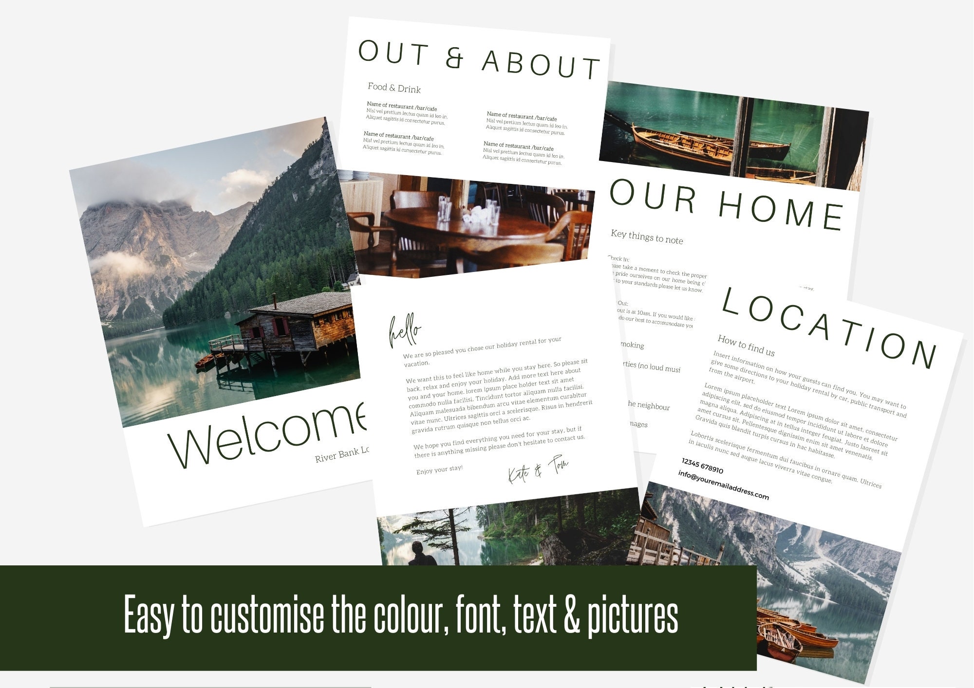 Welcome Guest Book Template Canva Template AirBnb Host | Etsy