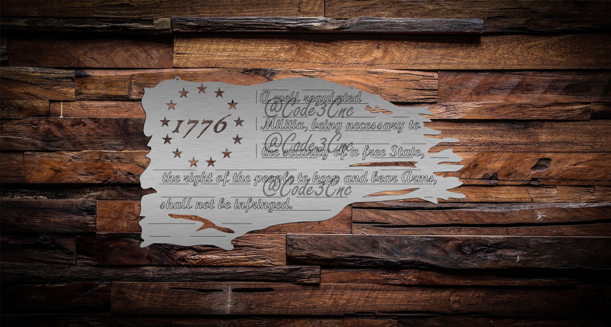 1776 American Flag 2nd Amendment DXF - Etsy