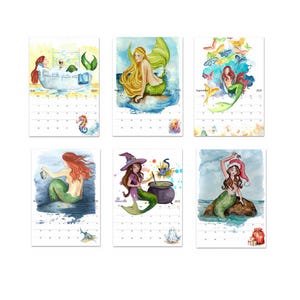 Calendar 2025, Mermaid Calendar 2025, Fantasy 2025 Wall Calendar ...