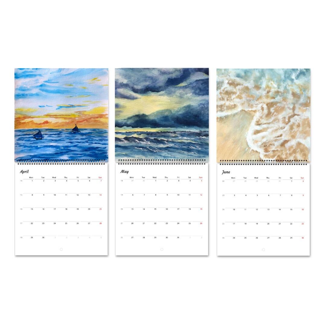 Ocean Calendar 2024 Art Calendar 2024 Fine Art Calendar - Etsy Canada