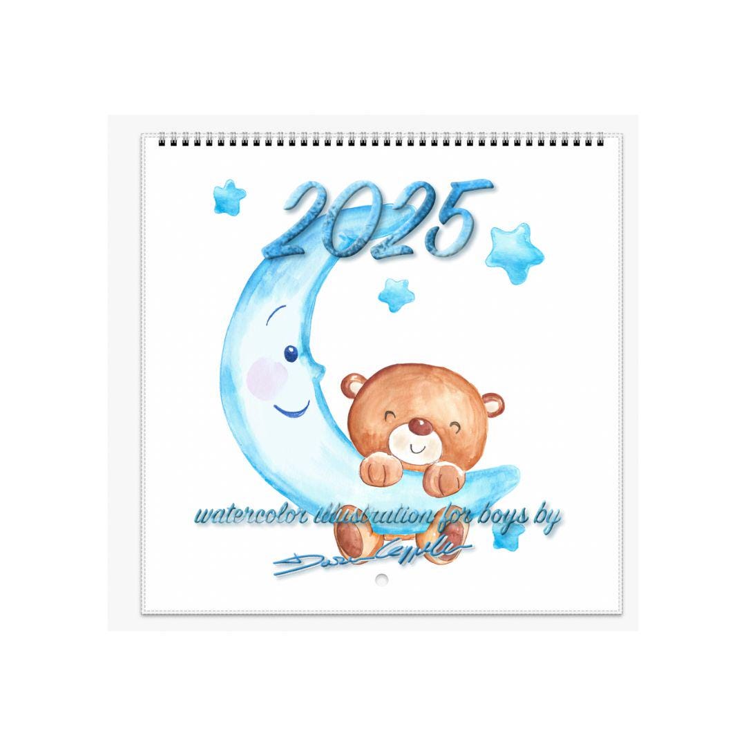 2025 Animal Art Calendar, Illustrated Calendar 2025, Animal Calendar ...