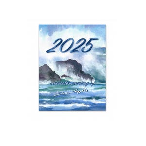 Watercolor Calendar 2025 , 2025 Calendars, Ocean Calendar, 12 Month ...