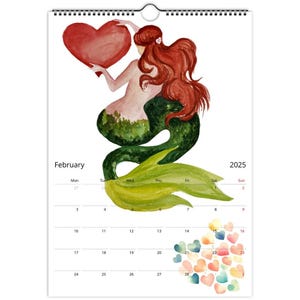 Calendar 2025, Mermaid Calendar 2025, Fantasy 2025 Wall Calendar ...