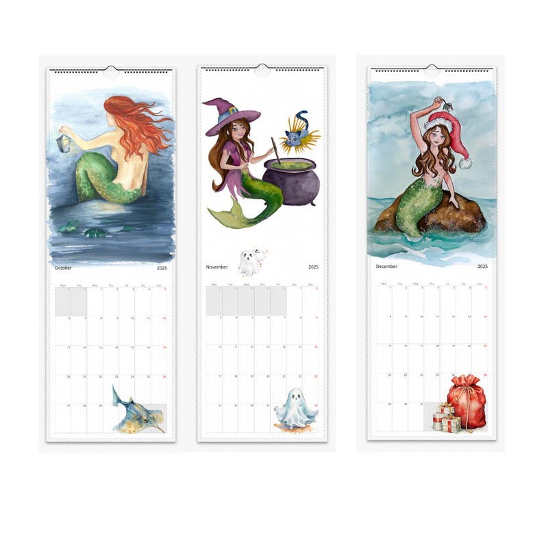 Wall Calendar 2025 English Version, Small Calendar, Art Calendar ...