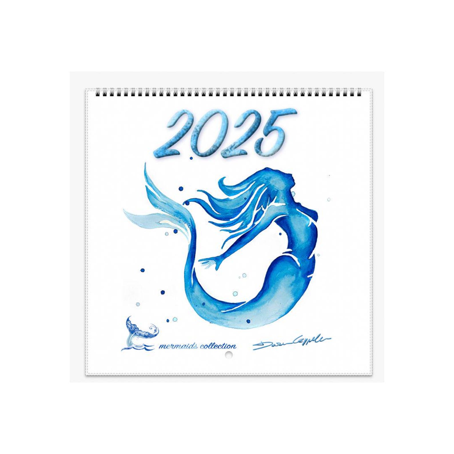 2025 Calendar, Monthly Calendar, Mermaid Calendar, Ocean Calendar ...
