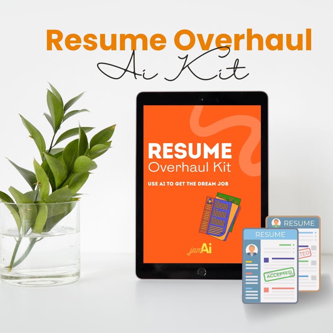 Resume Overhaul Kit- Use Ai to Get Your Dream Job - Etsy