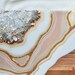 Geode Serving Tray Quartz Crystals, Resin Geode Art Wooden Serving Tray ...