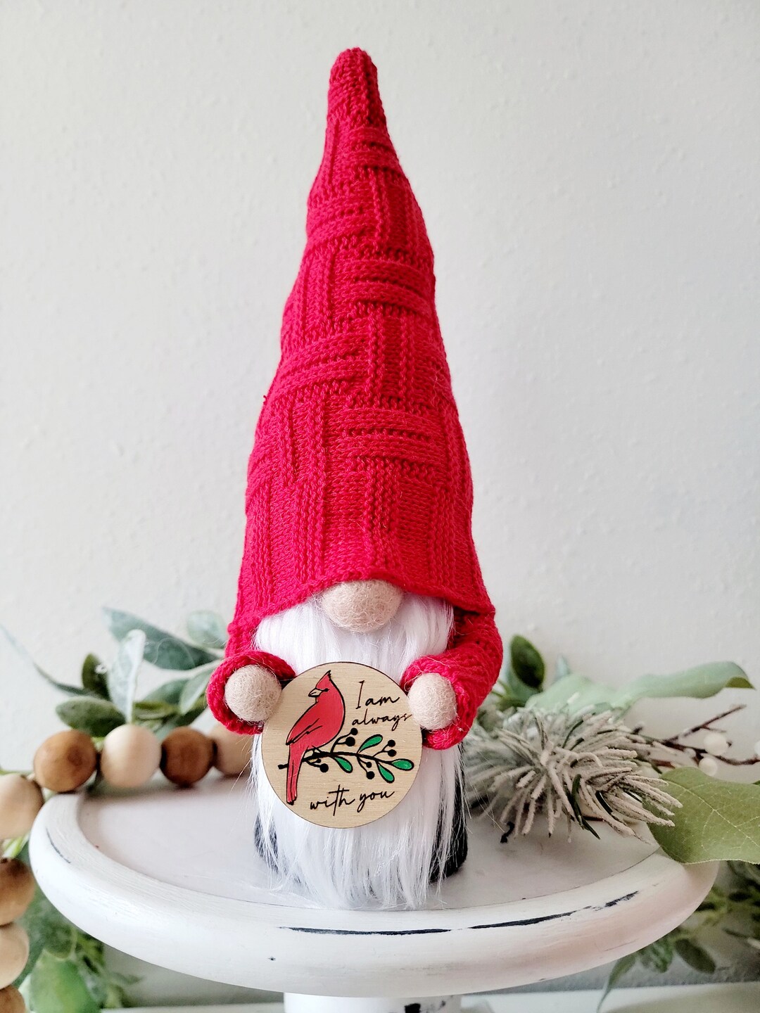 Memorial Gnome, Loss of Loved One Gift, Always With You Cardinal ...