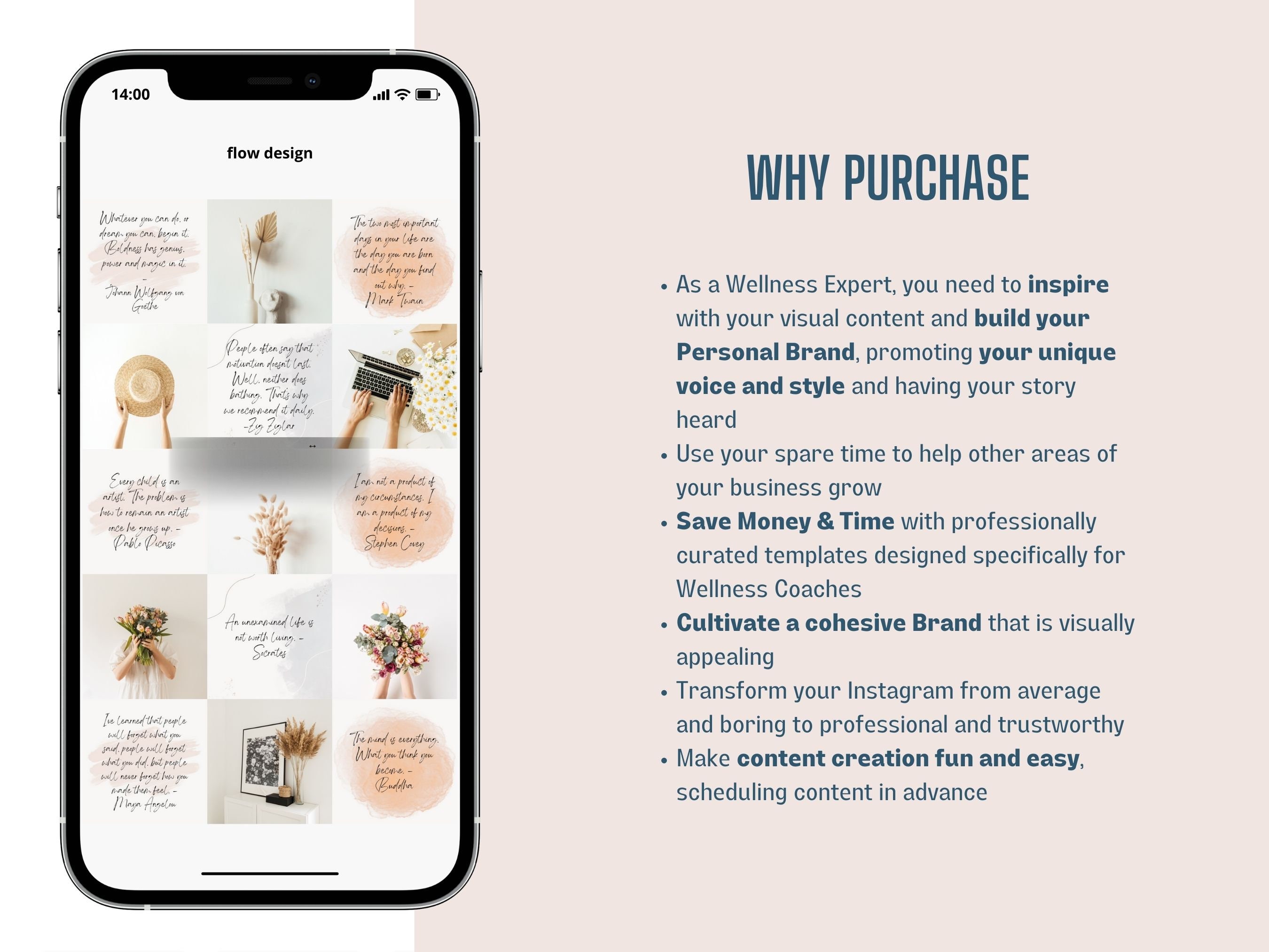 Motivational QUOTES Canva Template Instagram Facebook Social Media ...