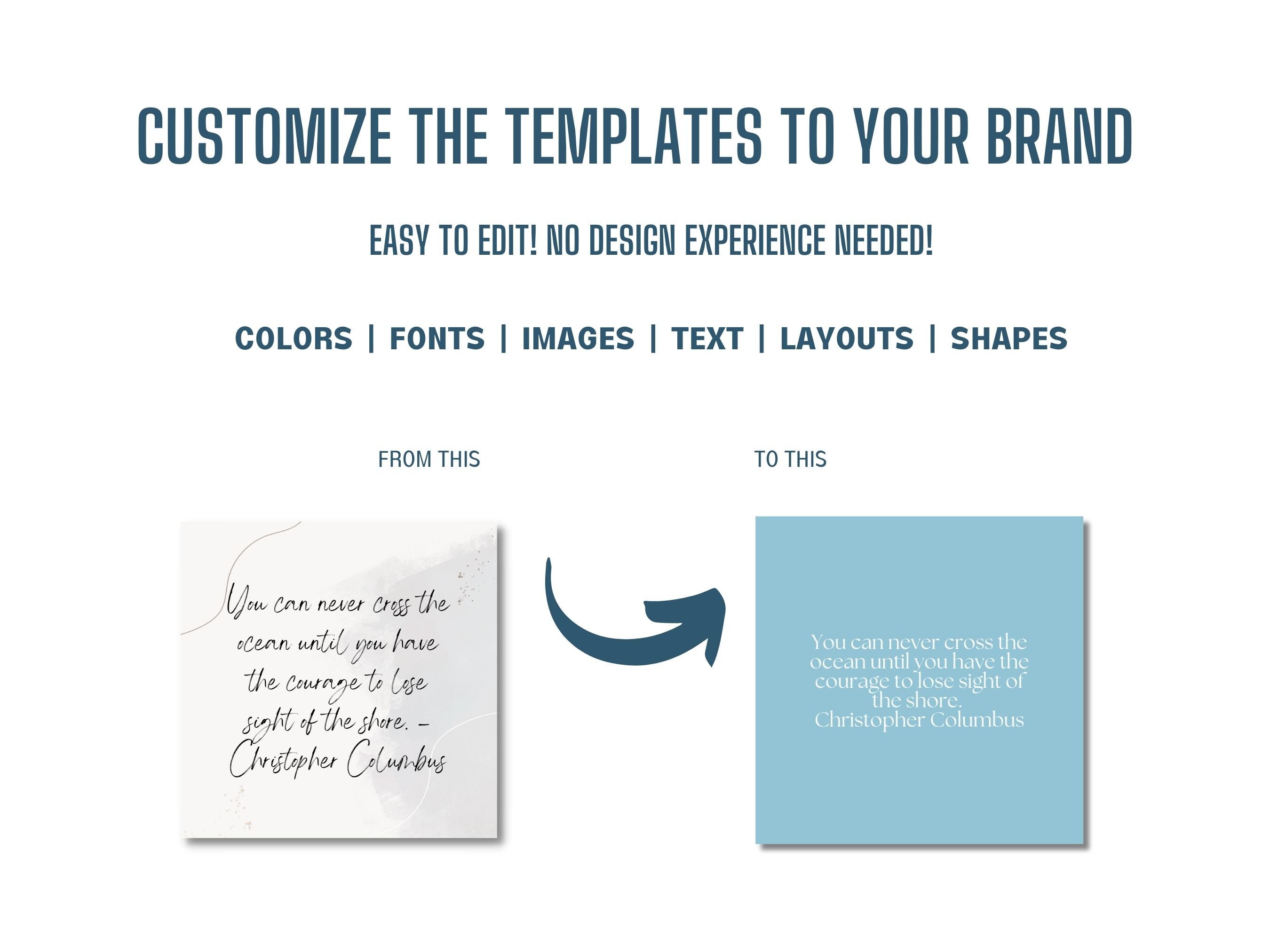 Motivational QUOTES Canva Template Instagram Facebook Social Media ...