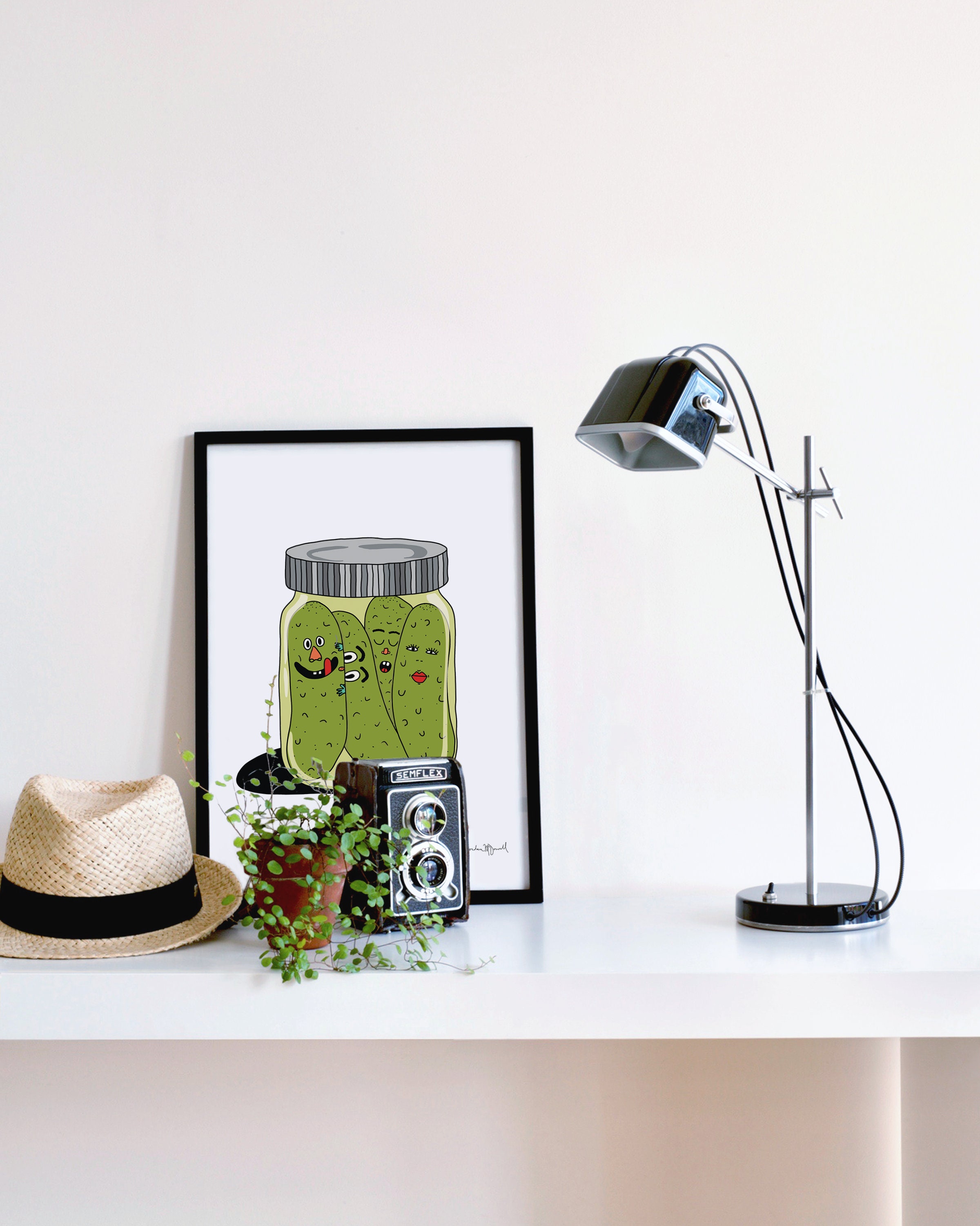 Pickles Artwork Funny Pickle Jar Art Print Food - Etsy