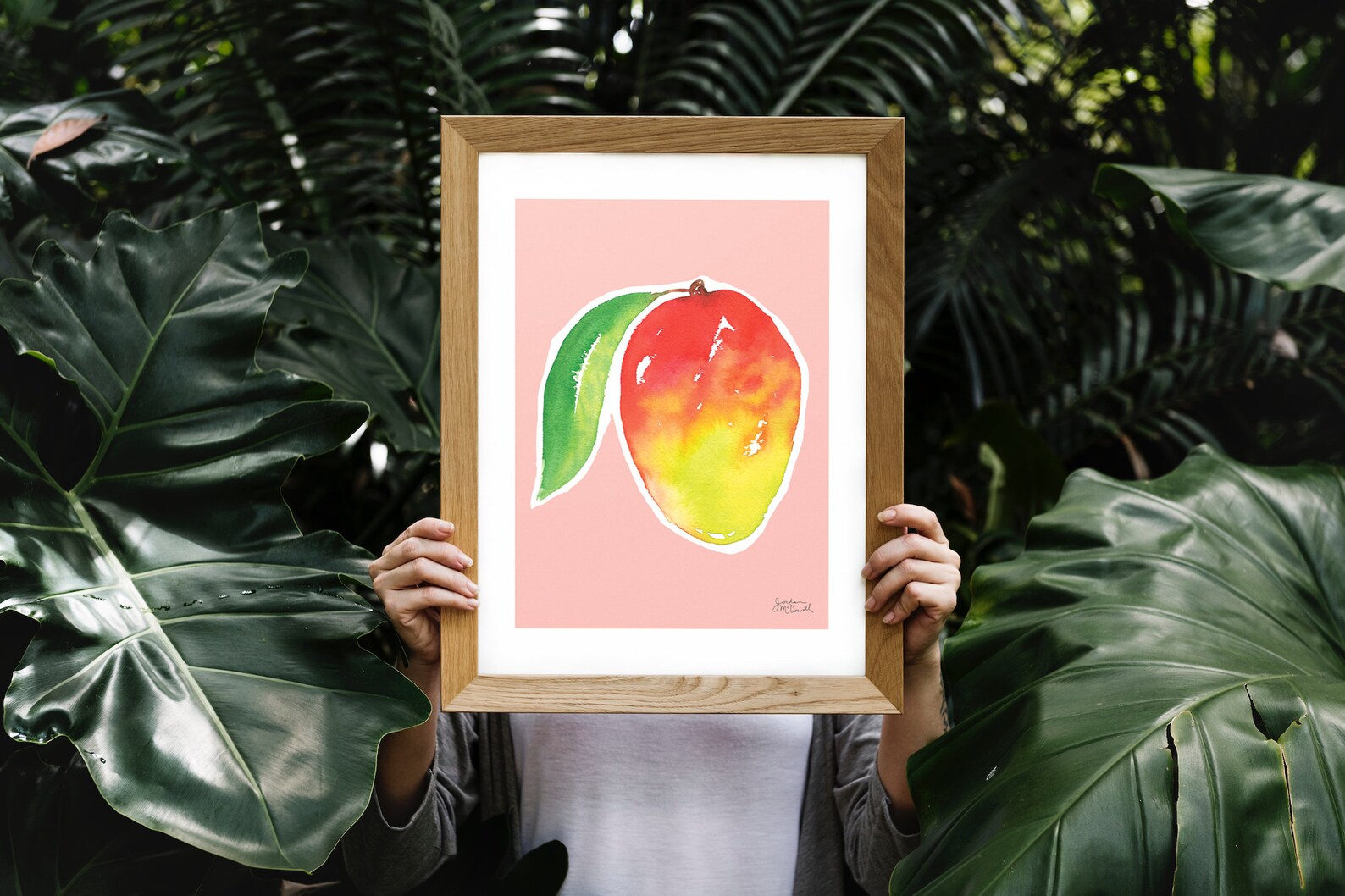 Mango Wall Art Kitchen Decor Tropical Watercolor Fruit Art | Etsy