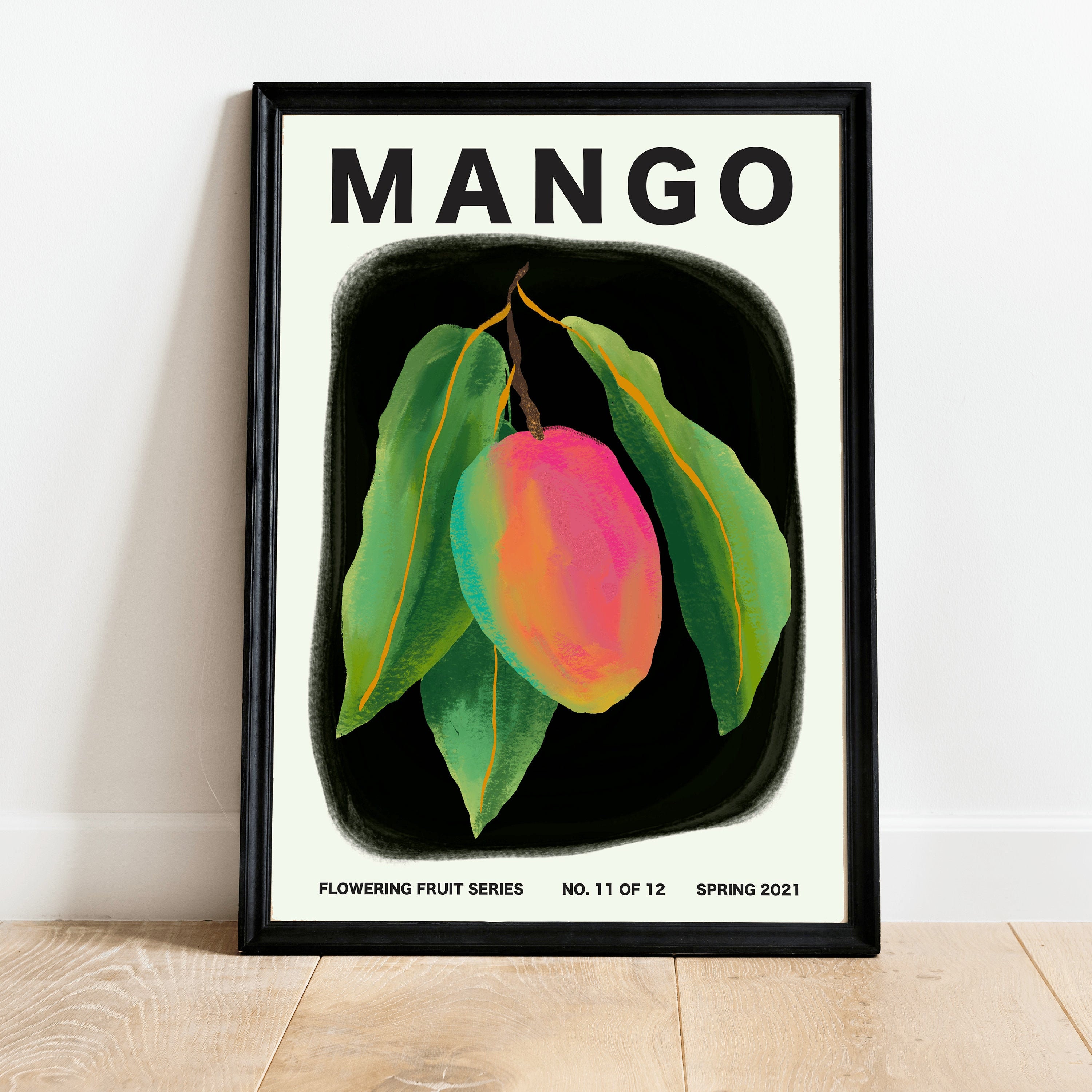 Mango Fruit Poster Kitchen Decor Colorful Art Print | Etsy