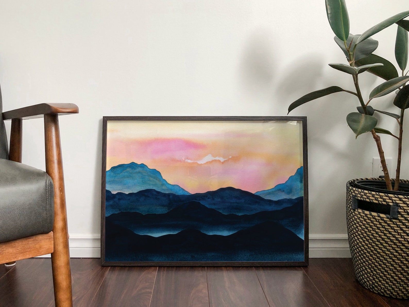 Sunset Blue Ridge Mountains Art Print North Carolina Sunrise - Etsy