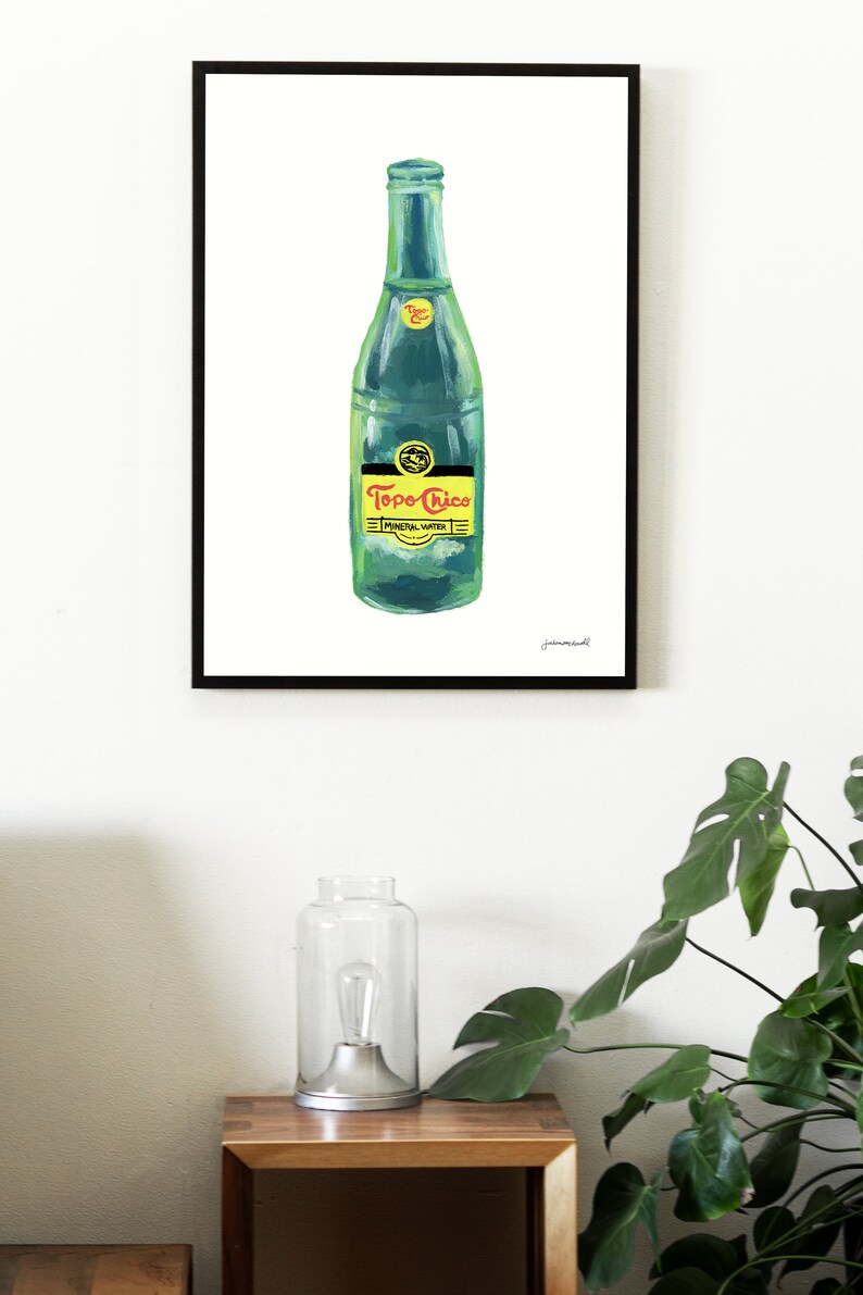 Topo Chico Art Print Kitchen Wall Decor Cocktail Drinks - Etsy