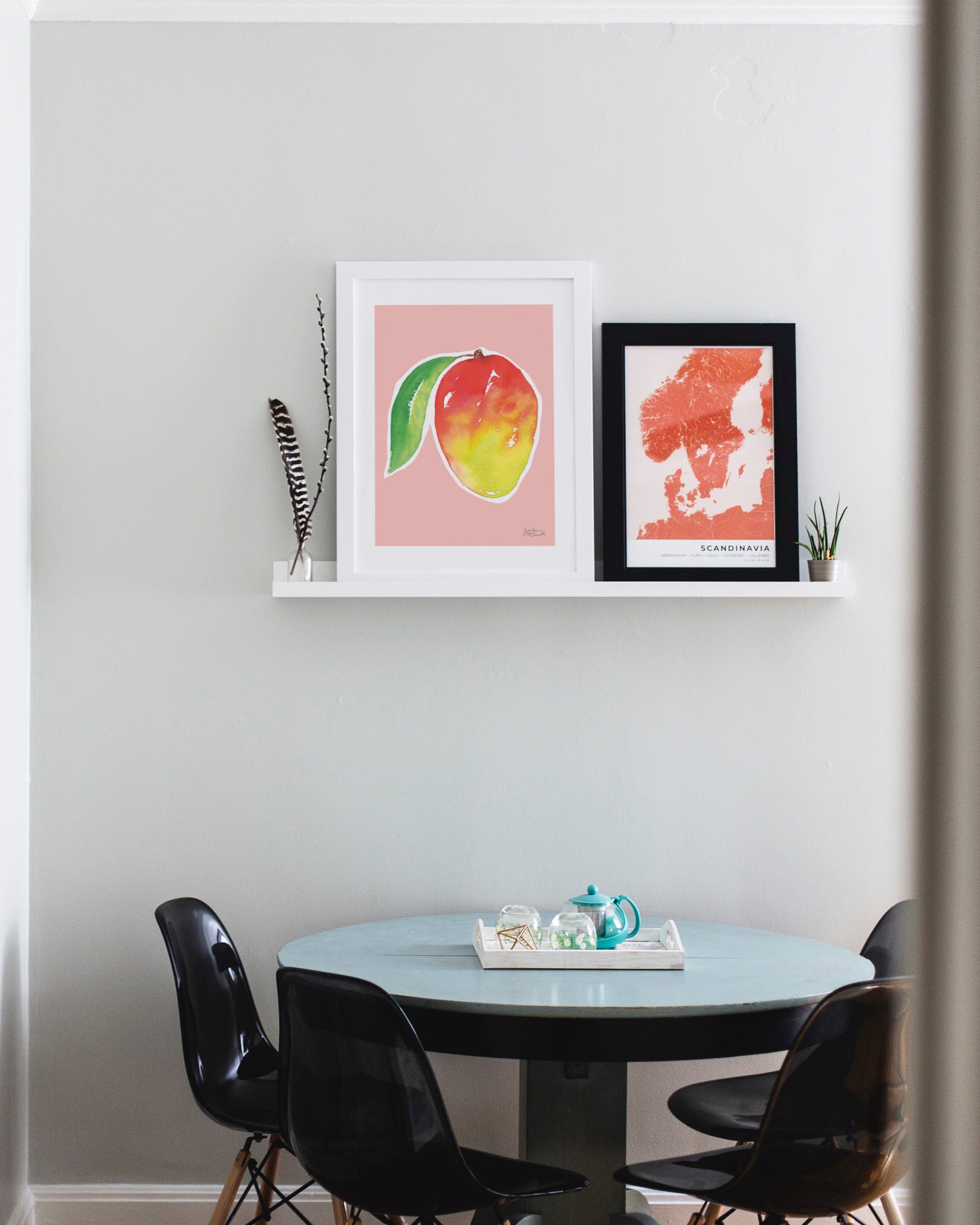 Mango Wall Art Kitchen Decor Tropical Watercolor Fruit Art - Etsy